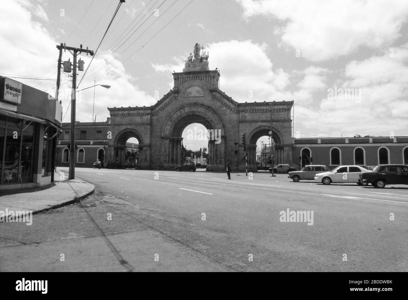 Entrance gate to the Archway to the Dead Colon Cemetery in Havana Cuba ...