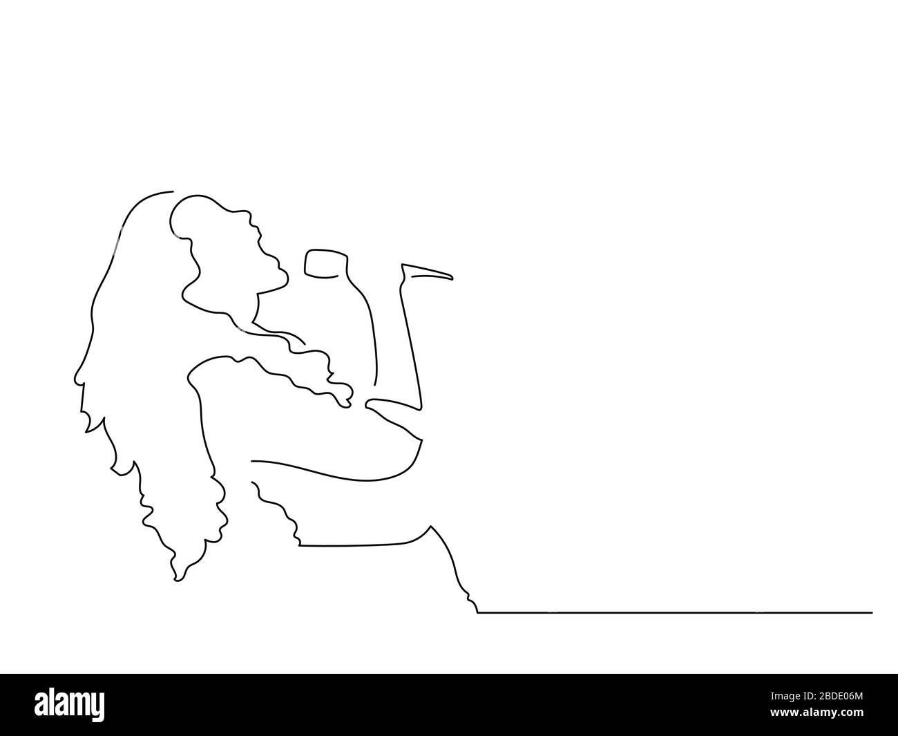 Music isolated line drawing, vector illustration design Stock Vector ...