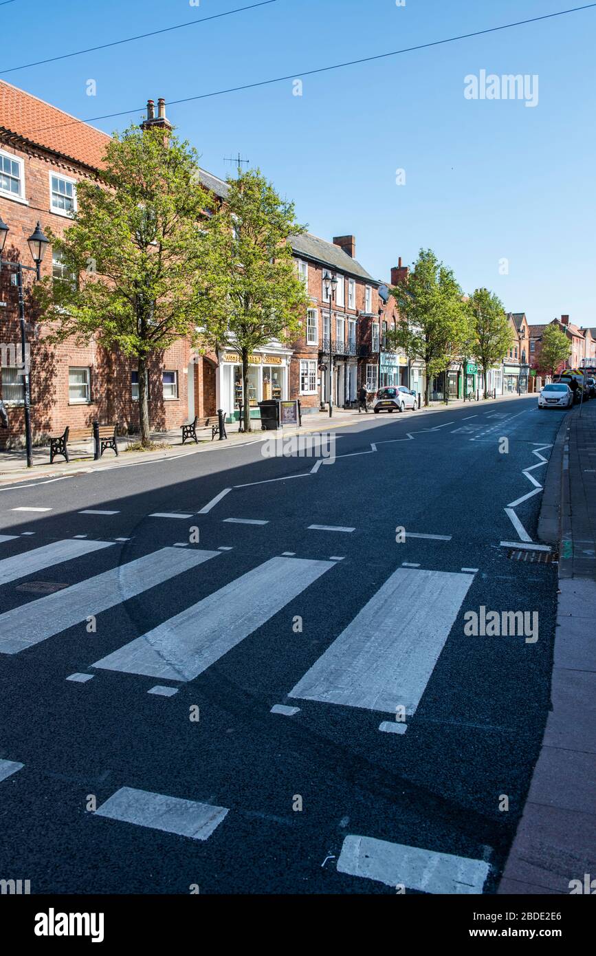 Grove Street in Retford Town Centre, captured during the Covid-19 ...