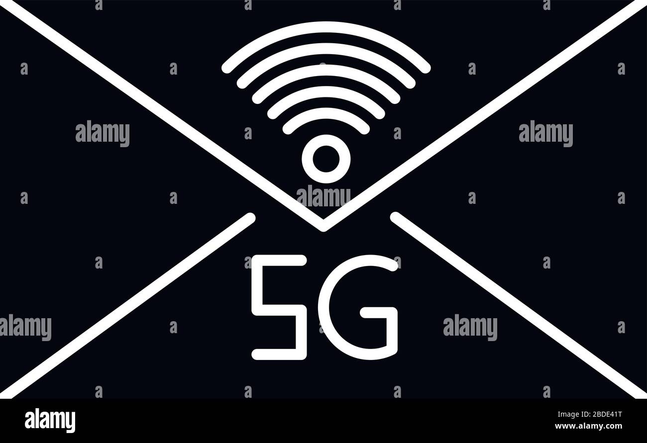 5G envelope black glyph icon. Email exchange. Fast messaging. Mobile ...