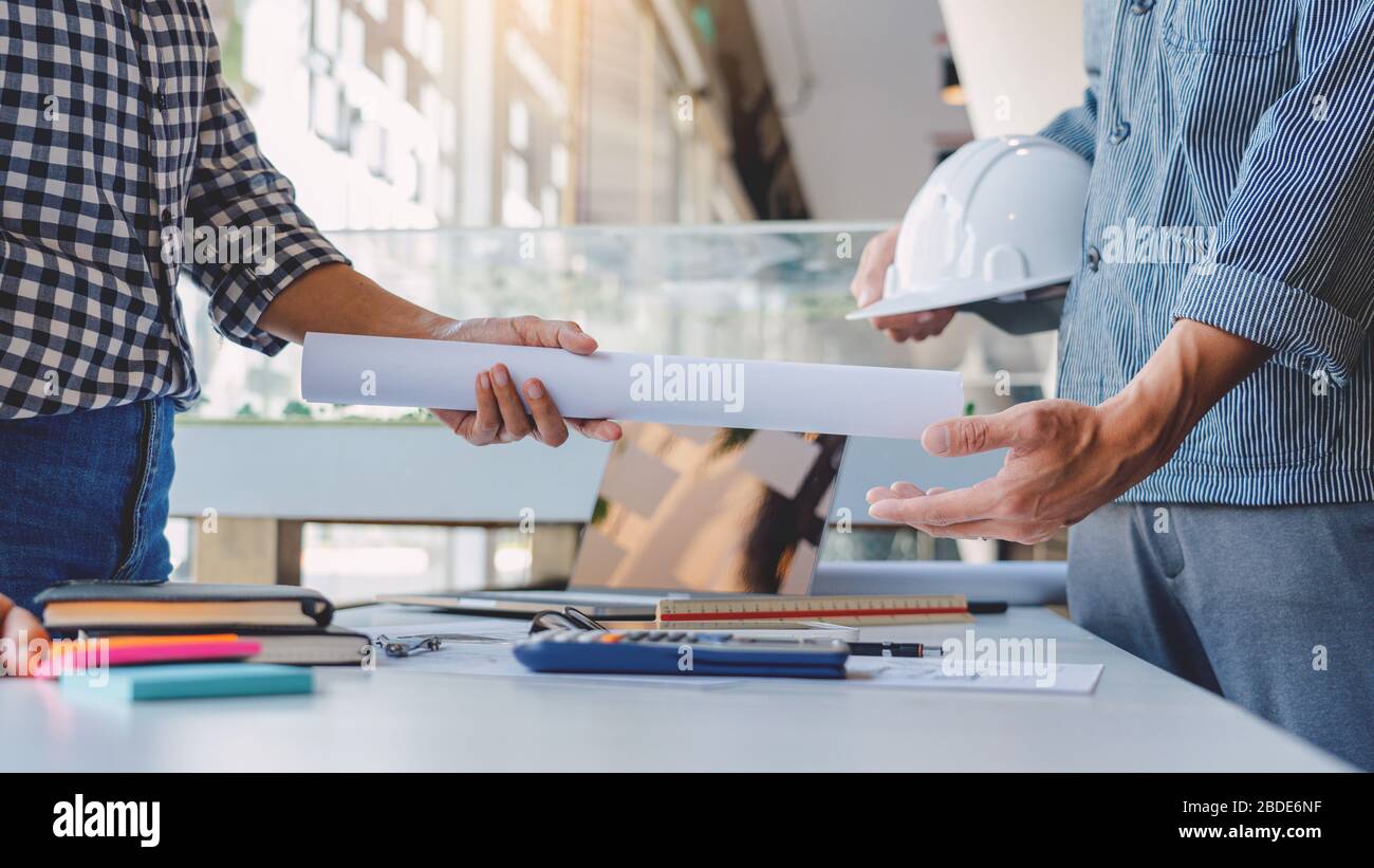 Cooperation Corporate designers in the office are working on a new ...