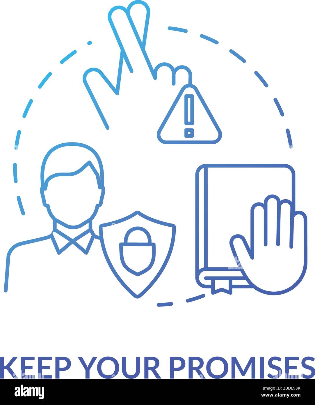 Keep your promises concept icon. People secrets keeping. Fidelity value ...