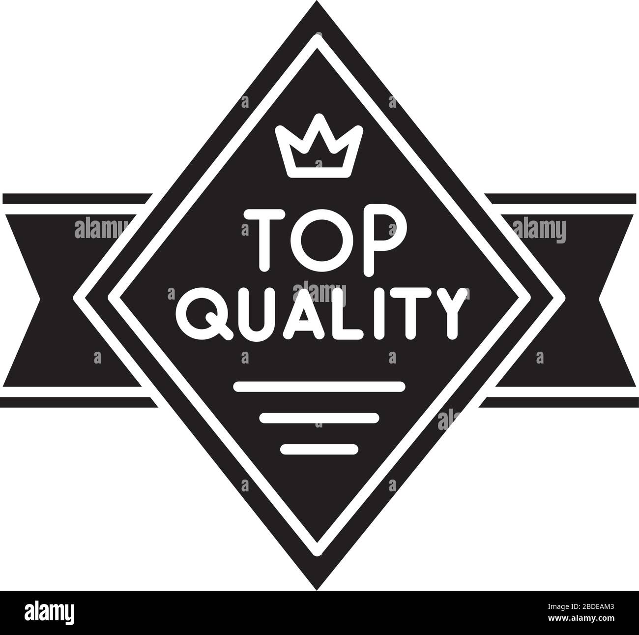 Top quality black glyph icon. Premium product and high class service ...