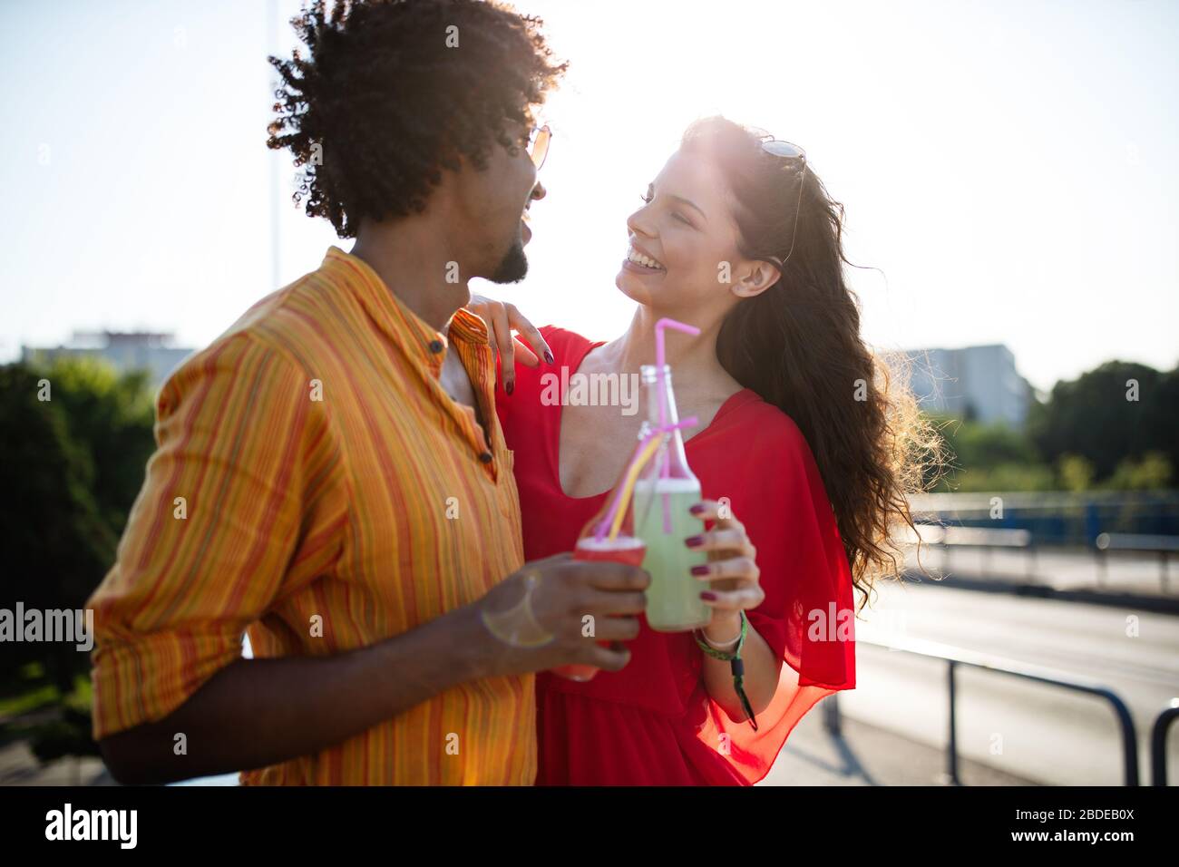 Couple having fun glasses hi-res stock photography and images - Alamy