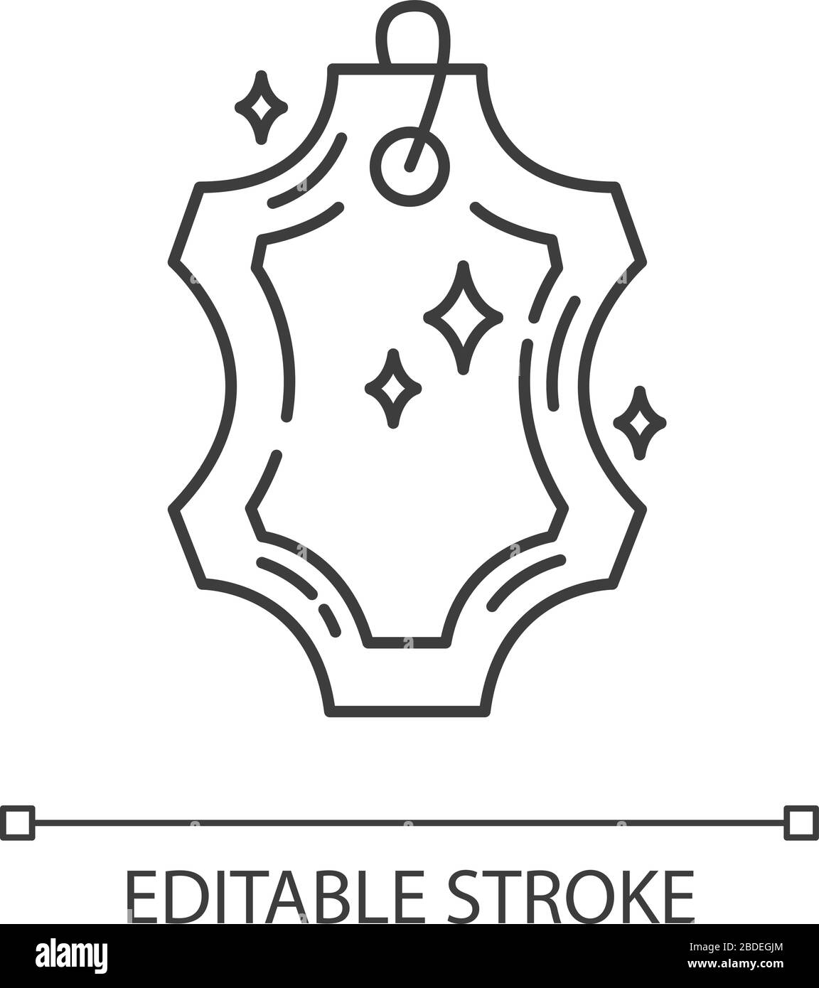 Leather dry cleaning pixel perfect linear icon. Laundry service. Eco ...