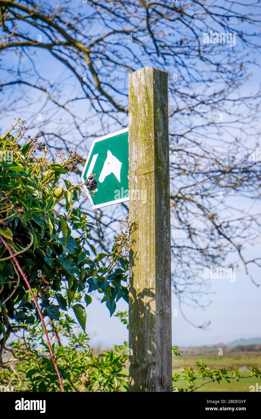 Lancashire way footpath sign hi-res stock photography and images - Alamy