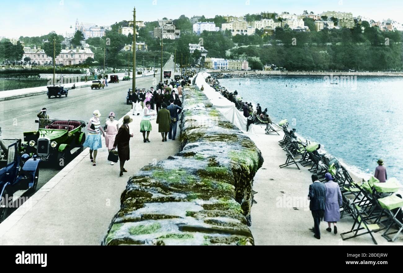 Torquay, Torbay Road 1928 Stock Photo - Alamy
