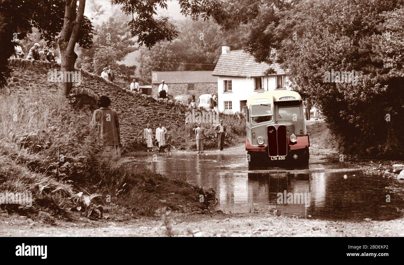 Malmsmead, the Ford, Lorna Doone's Farm c1955 Stock Photo - Alamy
