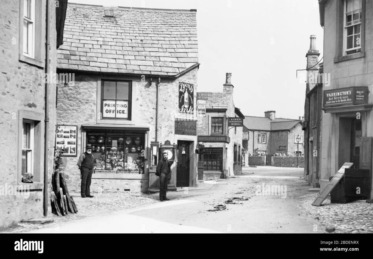 Ingleton, the Village 1890 Stock Photo - Alamy
