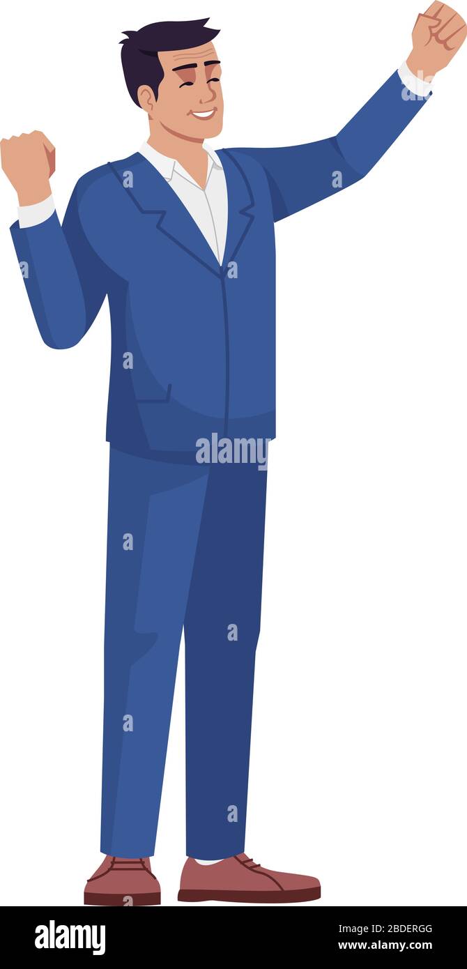 Cartoon boy raising hands hi-res stock photography and images - Alamy