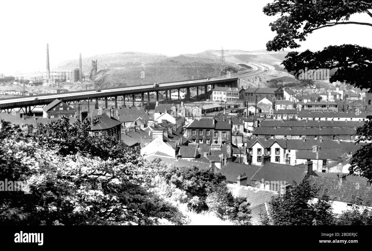 Briton Ferry, the New Bridge 1959 Stock Photo - Alamy