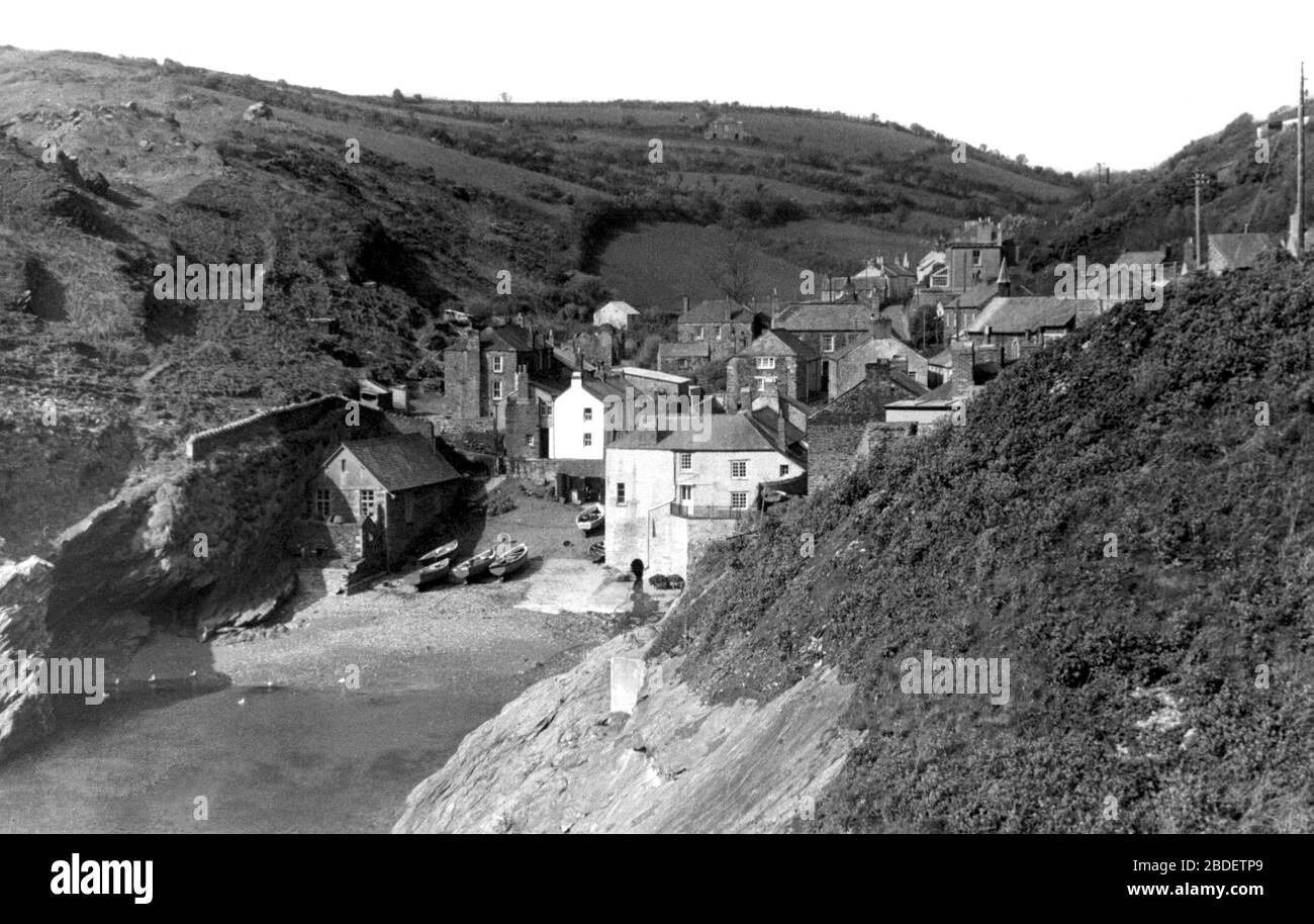 Portloe, Beach and Village c1955 Stock Photo - Alamy