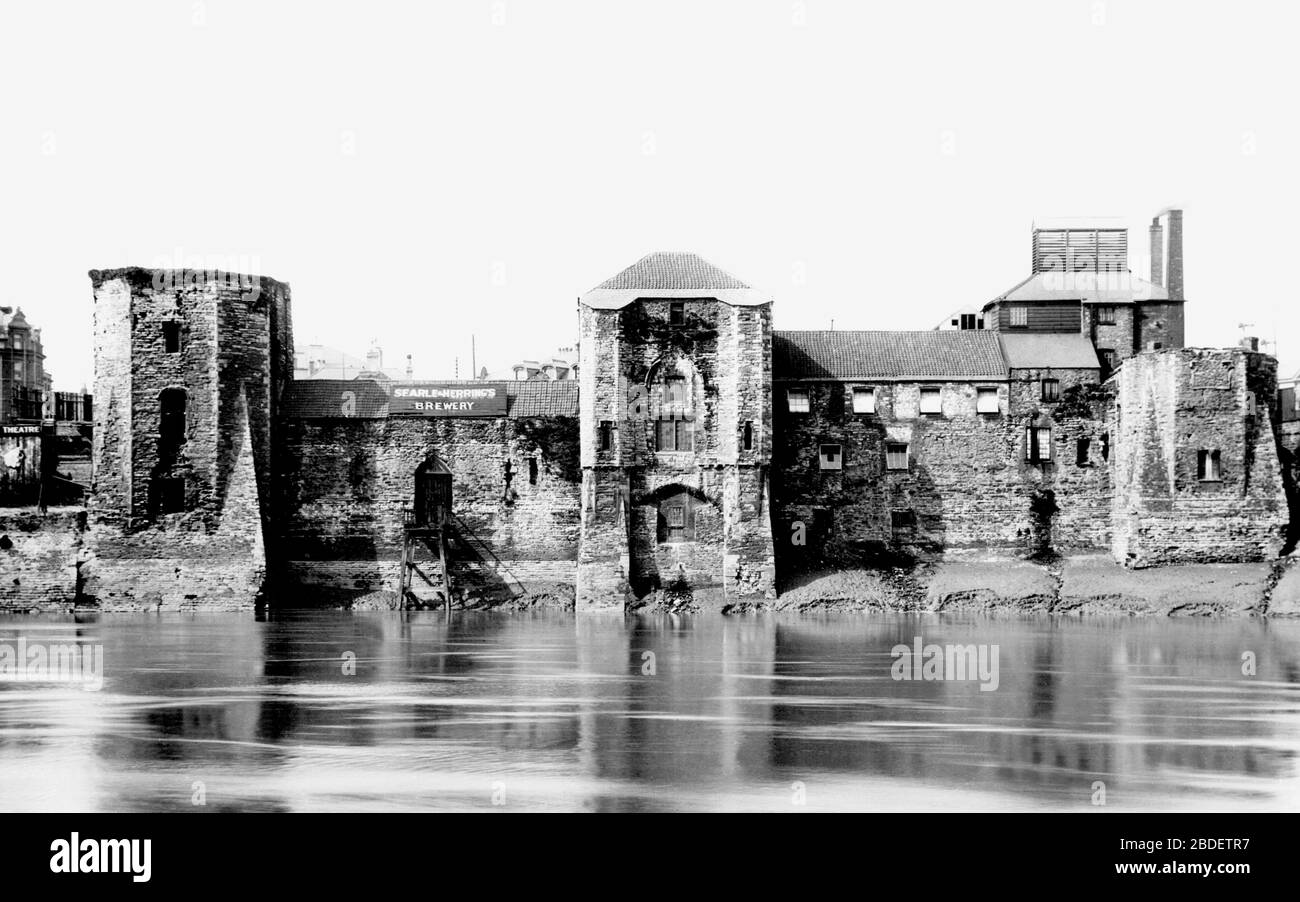 Newport, Castle 1893 Stock Photo - Alamy