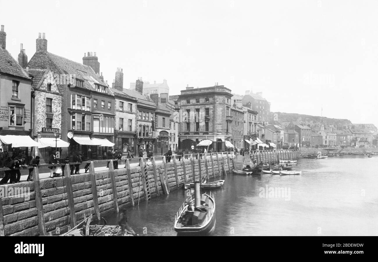 Whitby, St Ann's Staith 1886 Stock Photo - Alamy
