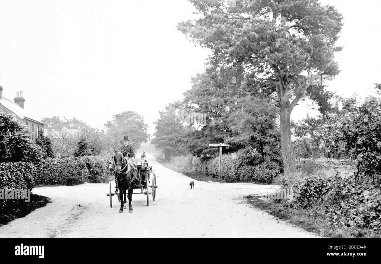 Church Crookham, Cross Roads 1910 Stock Photo - Alamy
