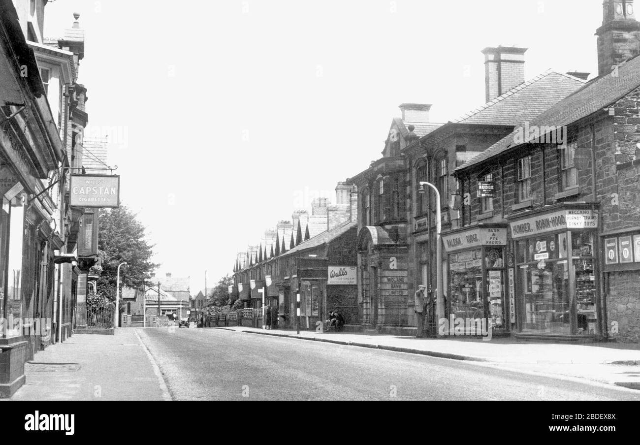 Ruabon, High Street c1955 Stock Photo - Alamy