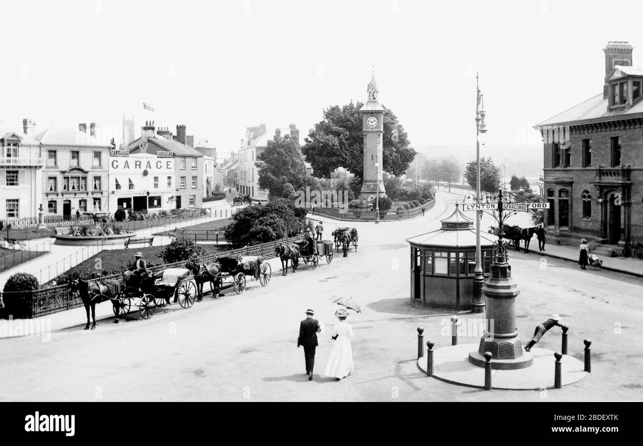 Barnstaple, the Square 1912 Stock Photo - Alamy