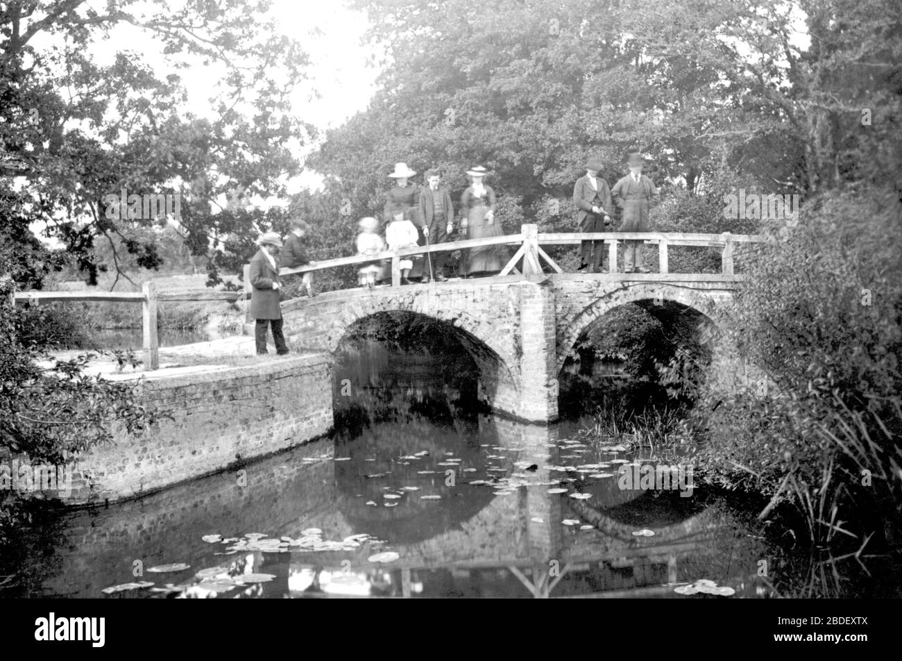 Reigate, Ricebridge on the Mole 1886 Stock Photo - Alamy