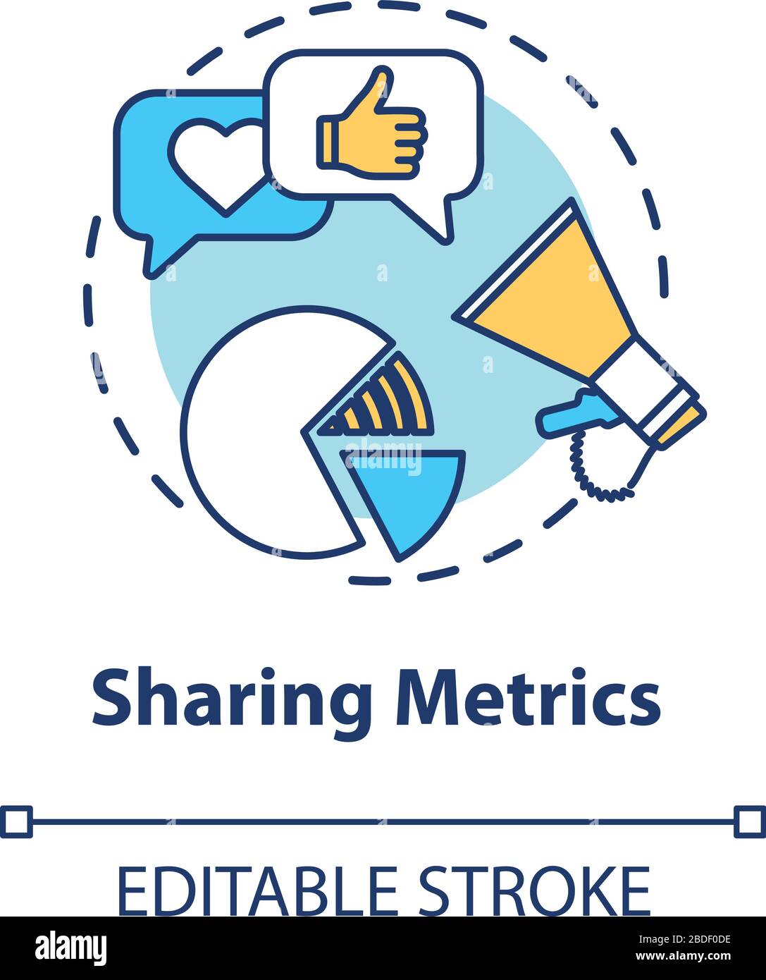 Sharing metrics concept icon. Viral internet advertising strategy ...