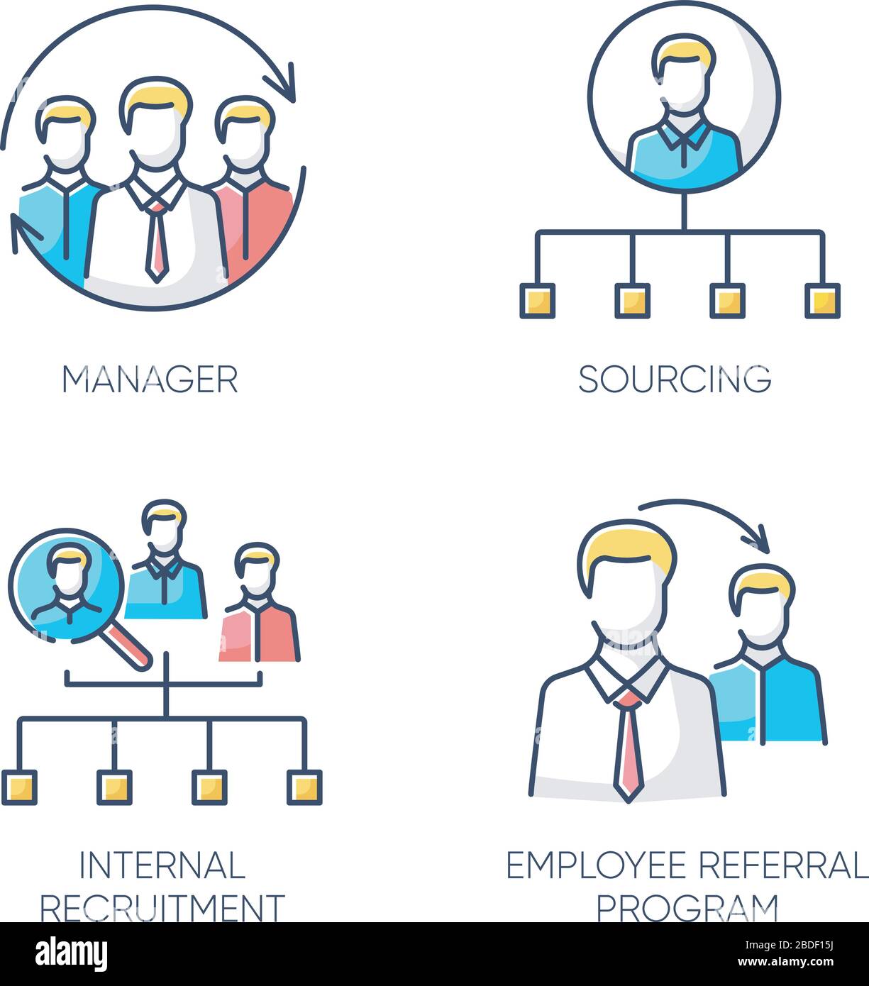 Human resource icons collection illustration Cut Out Stock Images ...