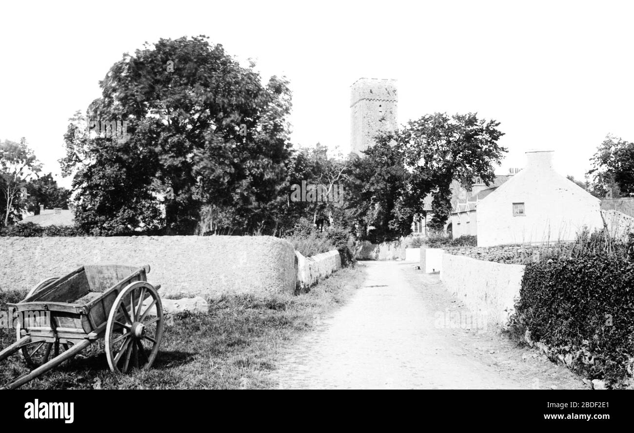 Lamphey, Church and Village 1890 Stock Photo - Alamy