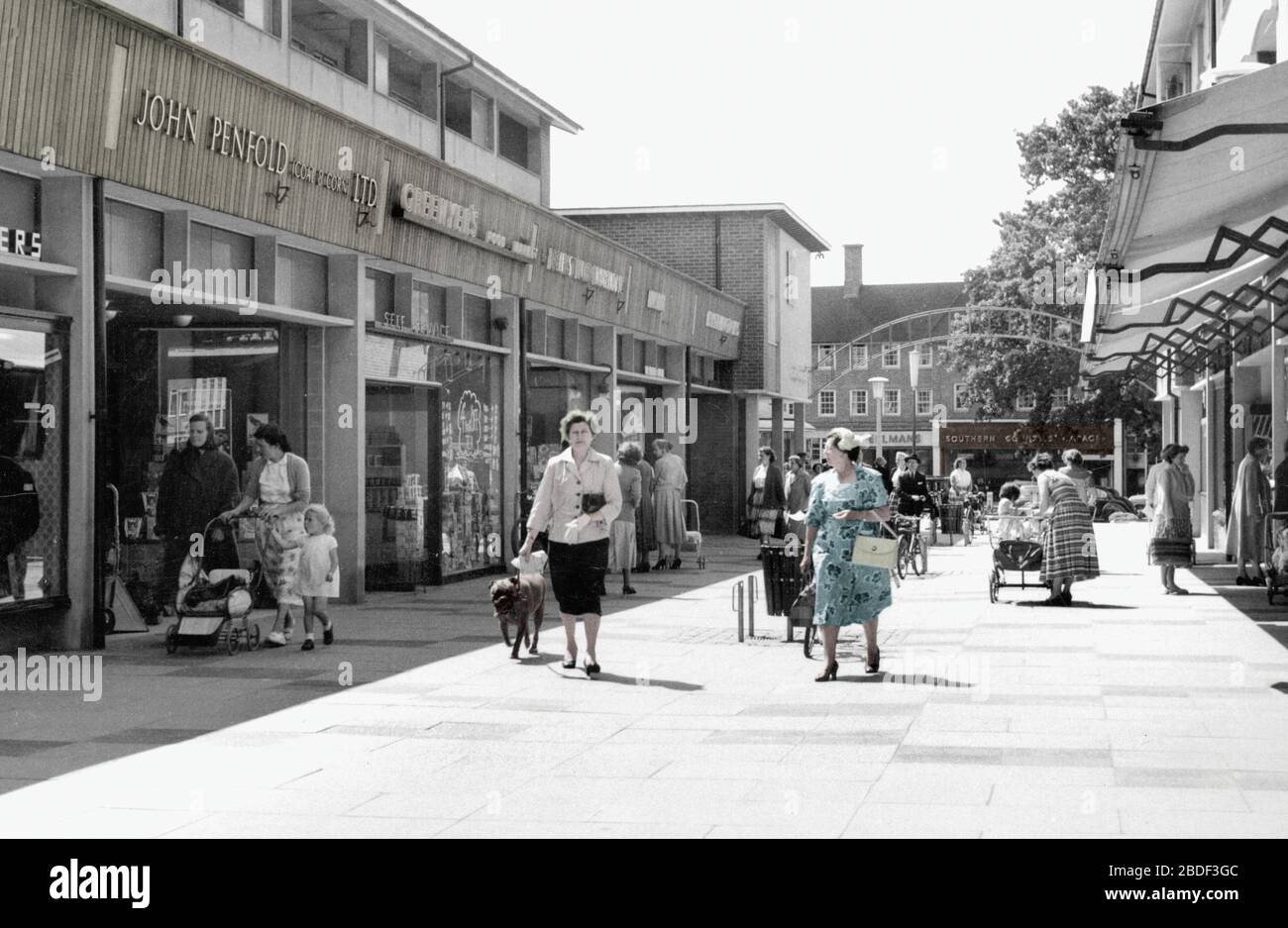 Crawley, the Broadwalk c1960 Stock Photo - Alamy