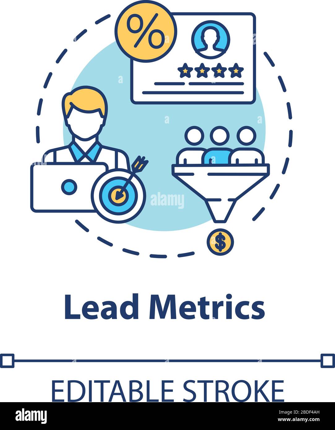 Lead metrics concept icon. Customer rewards and loyalty programs ...