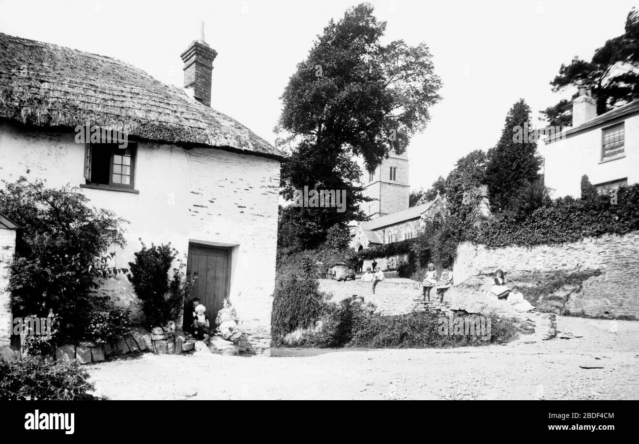 Goodleigh, the Village 1894 Stock Photo - Alamy
