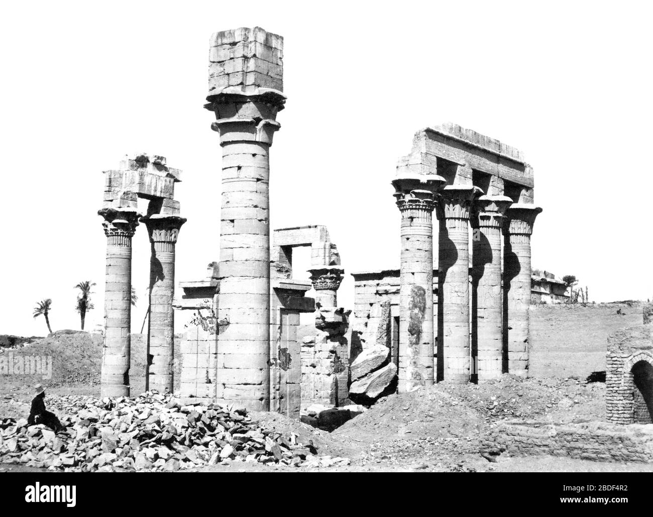 Erment, Cleopatra's Temple 1857 Stock Photo - Alamy