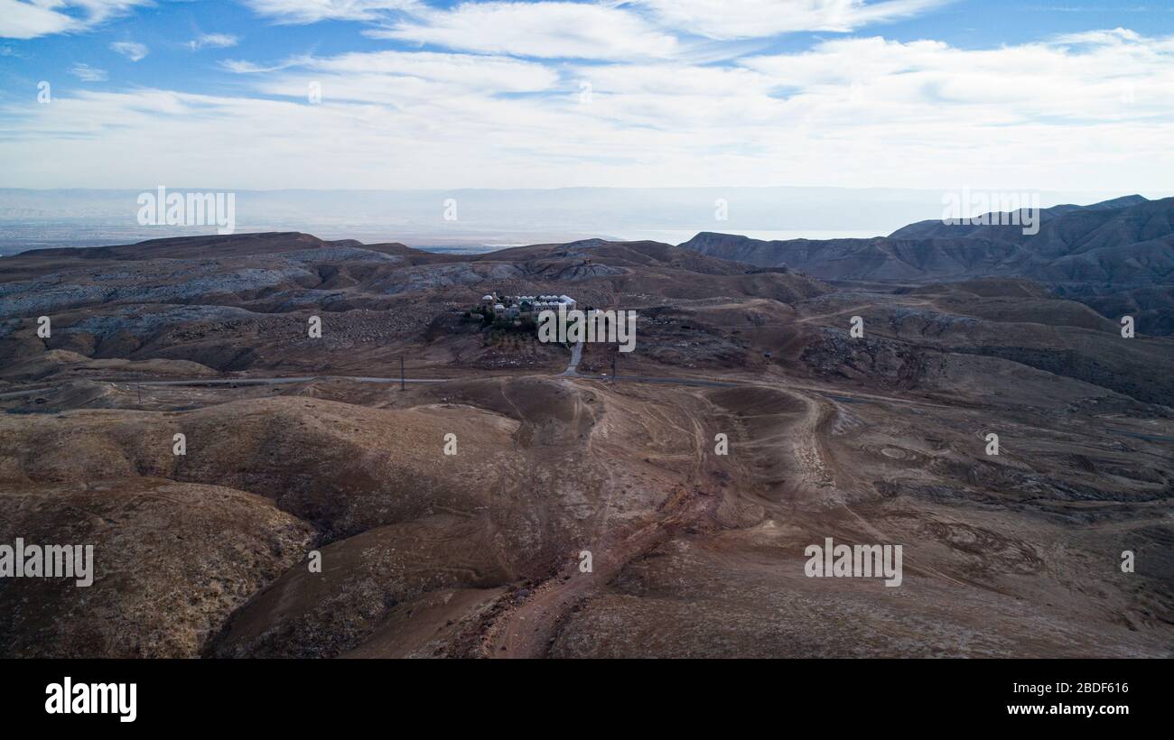 Aerial view of Nabi Musa in the Judaean Desert - Israel Stock Photo - Alamy