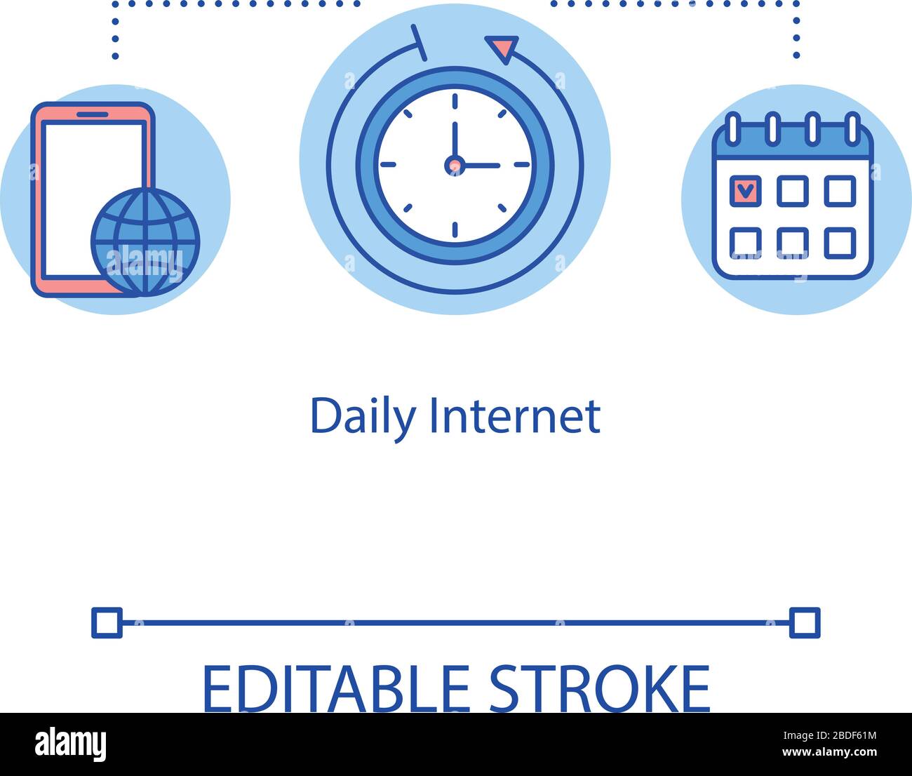 Daily Internet concept icon. Telecommunication, tariff plan, unlimited ...