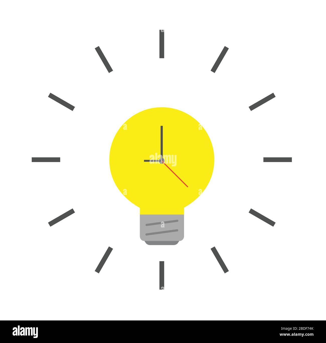 Alarm clock glowing lamp Stock Vector Images - Alamy