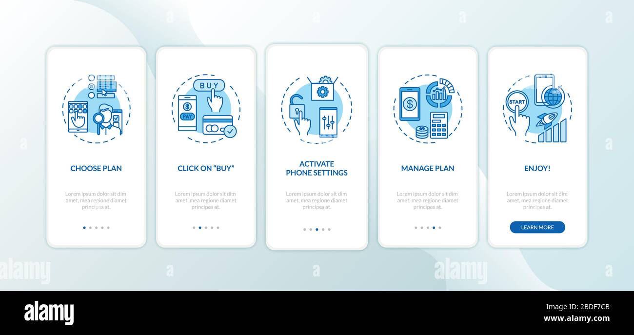 Mobile service steps Stock Vector Images - Alamy