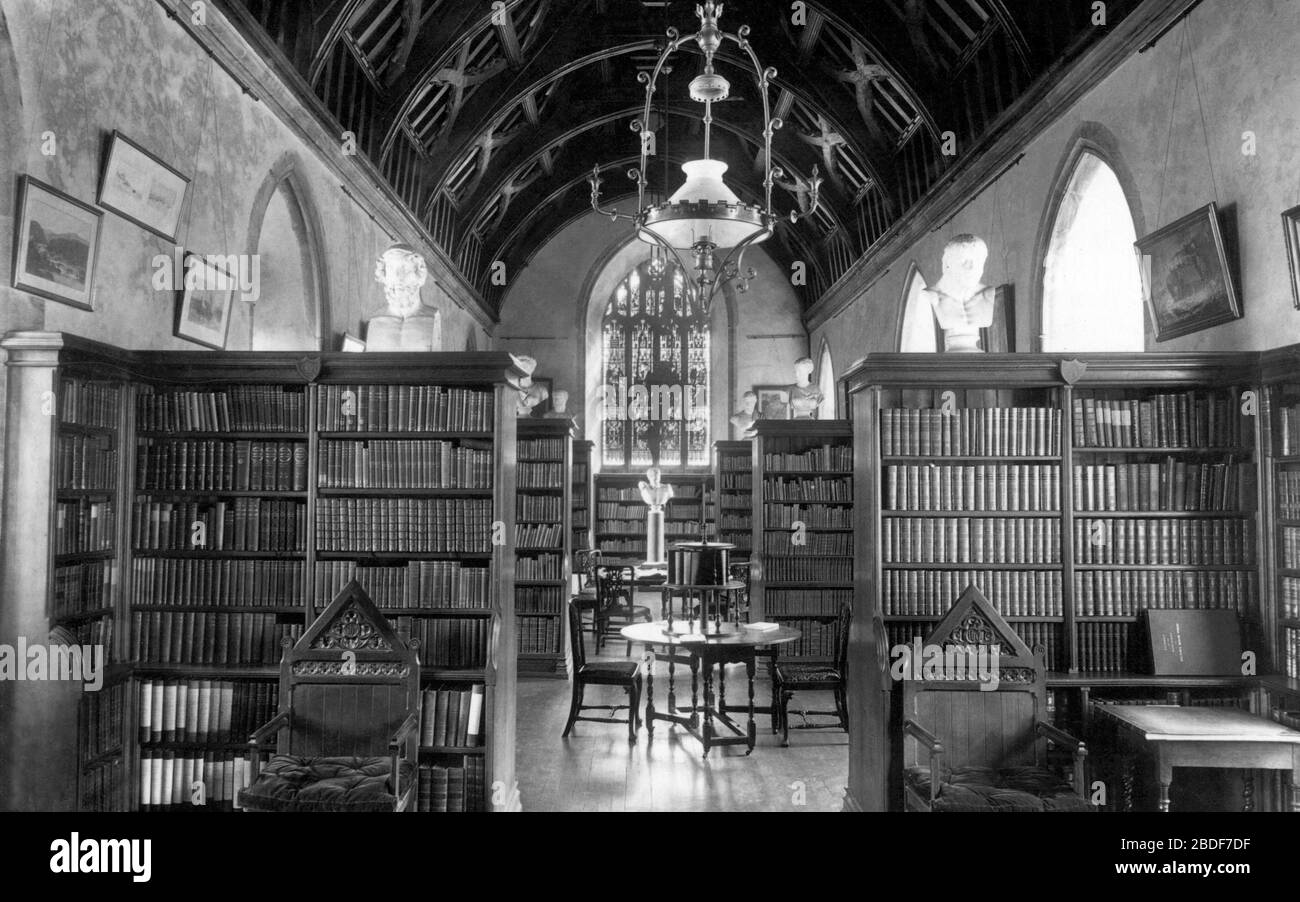 Sherborne, Kings School Library 1900 Stock Photo - Alamy