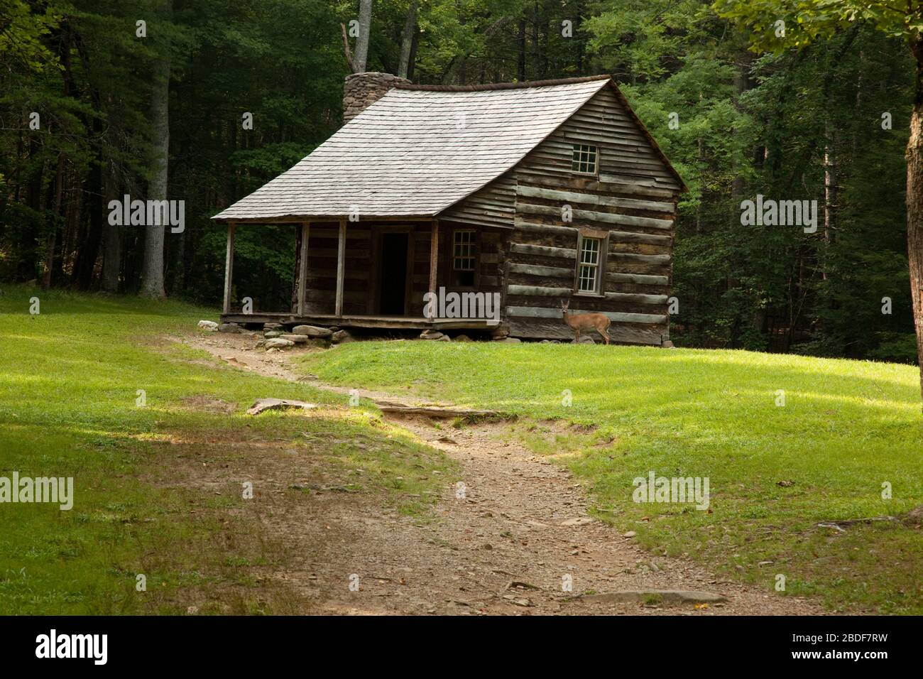 Log Cabin in the Woods Stock Photo - Alamy