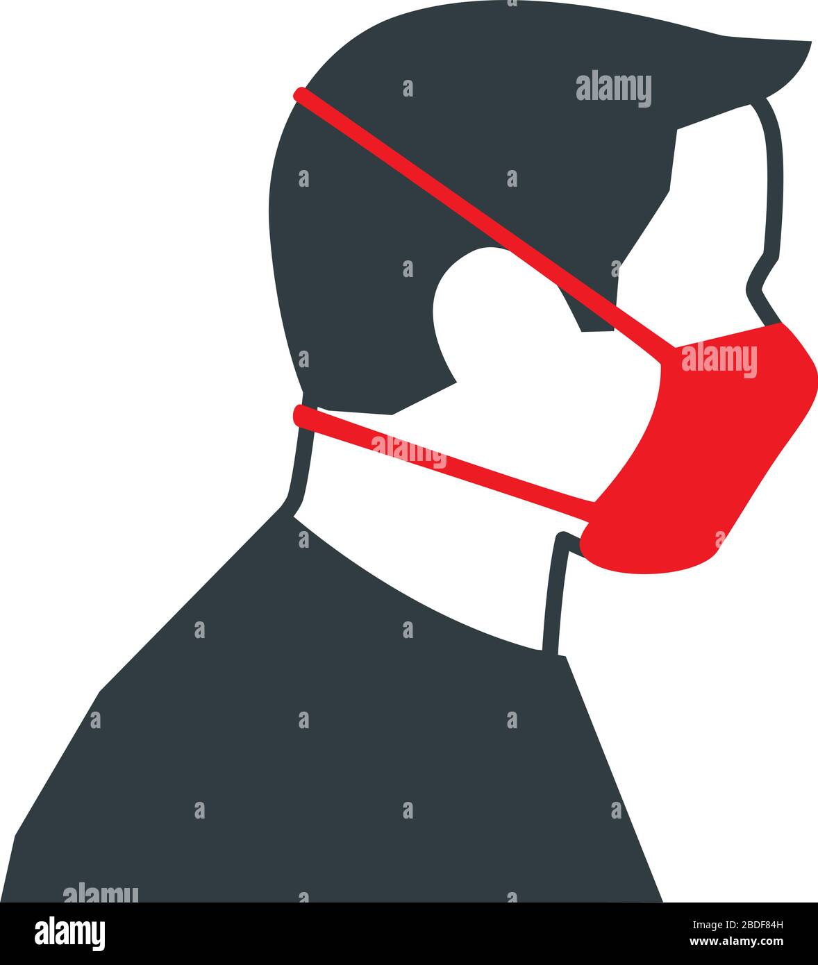 Male wearing medical face mask Stock Vector Image & Art - Alamy