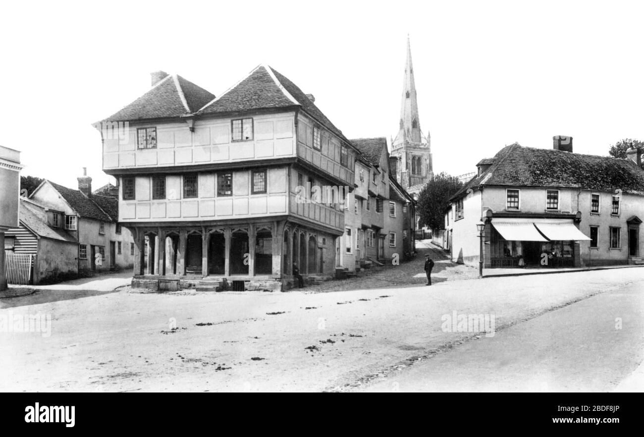 Thaxted, the Guildhall 1906 Stock Photo - Alamy