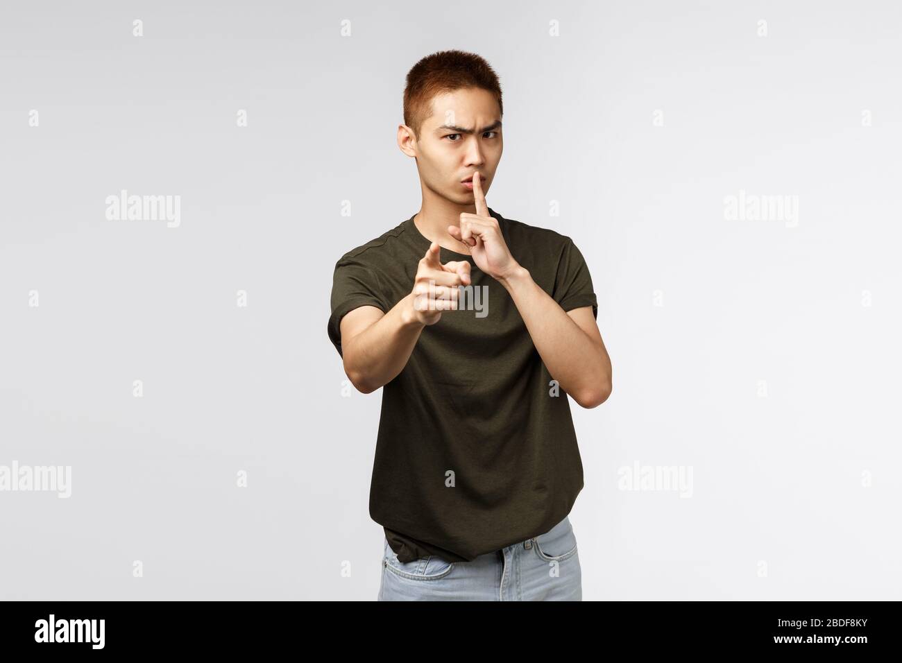 Model angry scolding pointing hi-res stock photography and images - Alamy