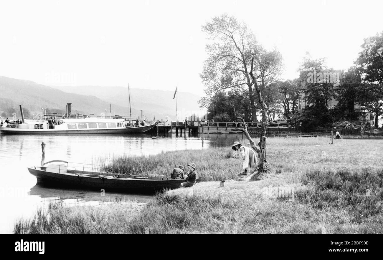 Coniston, Waterhead 1912 Stock Photo - Alamy