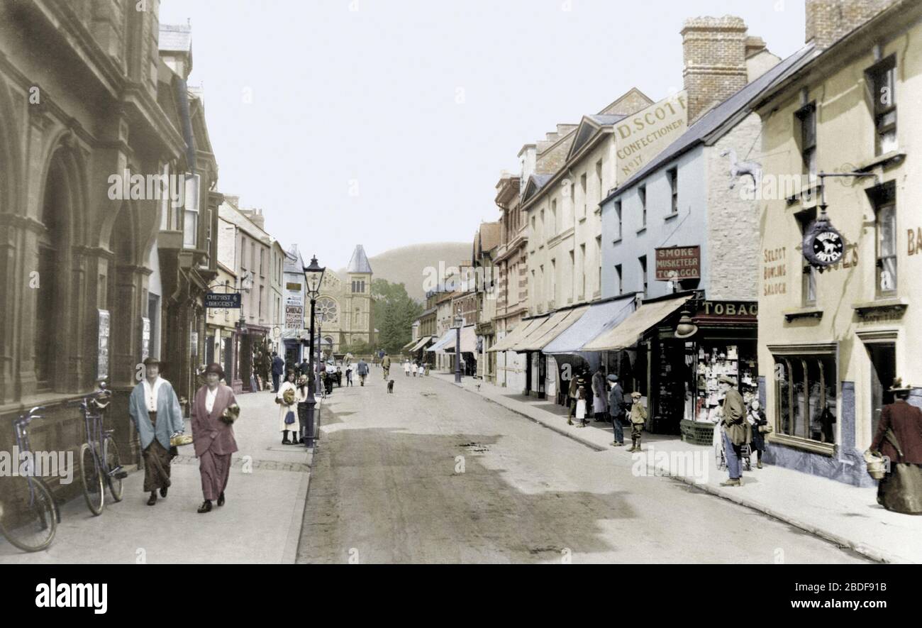 Abergavenny, Frogmore Street 1914 Stock Photo - Alamy