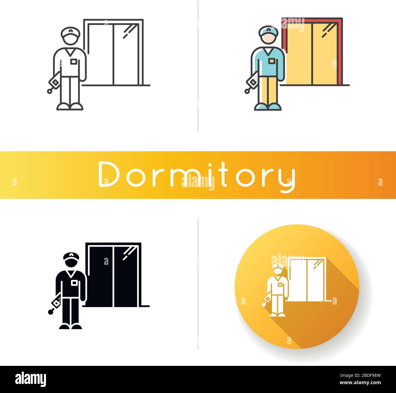 Keeper of elevator Stock Vector Images - Alamy