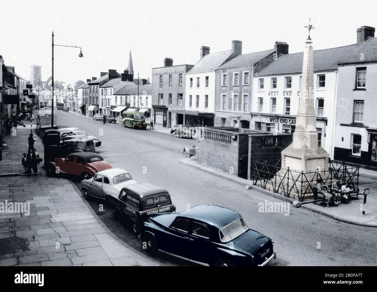 Carmarthen, Lammas Street 1959 Stock Photo - Alamy