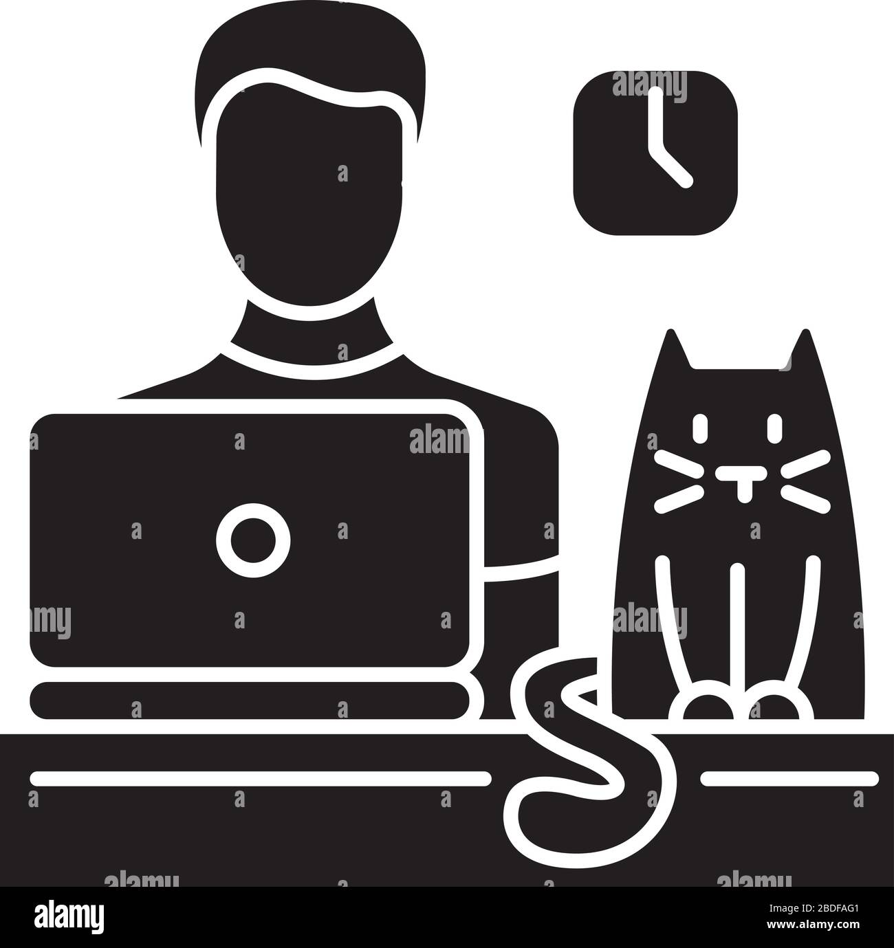 Pet friendly office black glyph icon. Domestic animal permitted ...