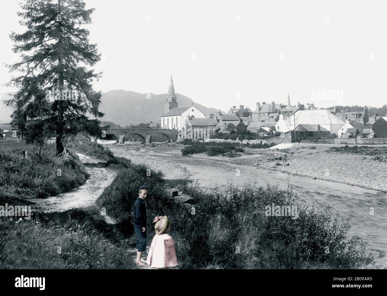 Comrie, from the East 1899 Stock Photo - Alamy