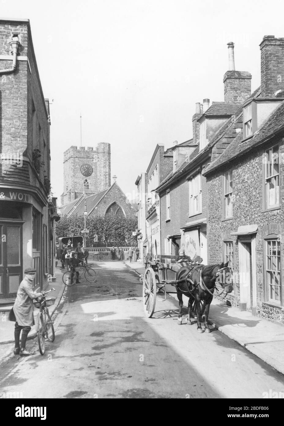 St Peter's, the Village 1912 Stock Photo - Alamy