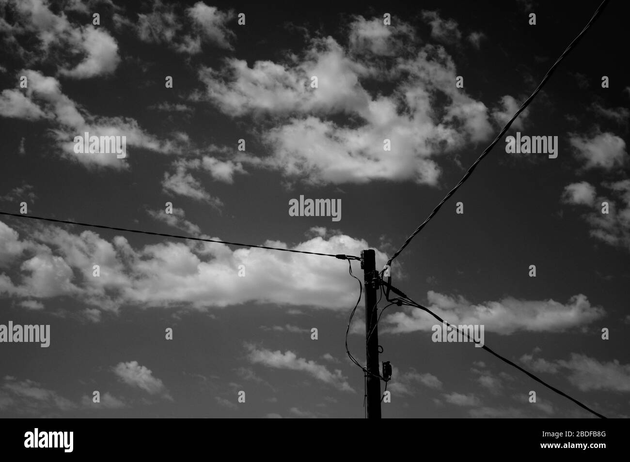 Installation of wires Black and White Stock Photos & Images - Alamy