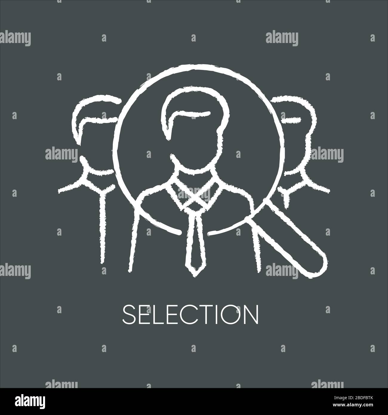 Selection flat design long shadow glyph icon. Executive search ...