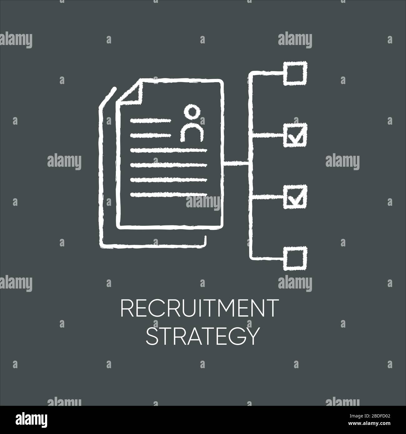 Recruitment strategy flat design long shadow glyph icon. Professional ...