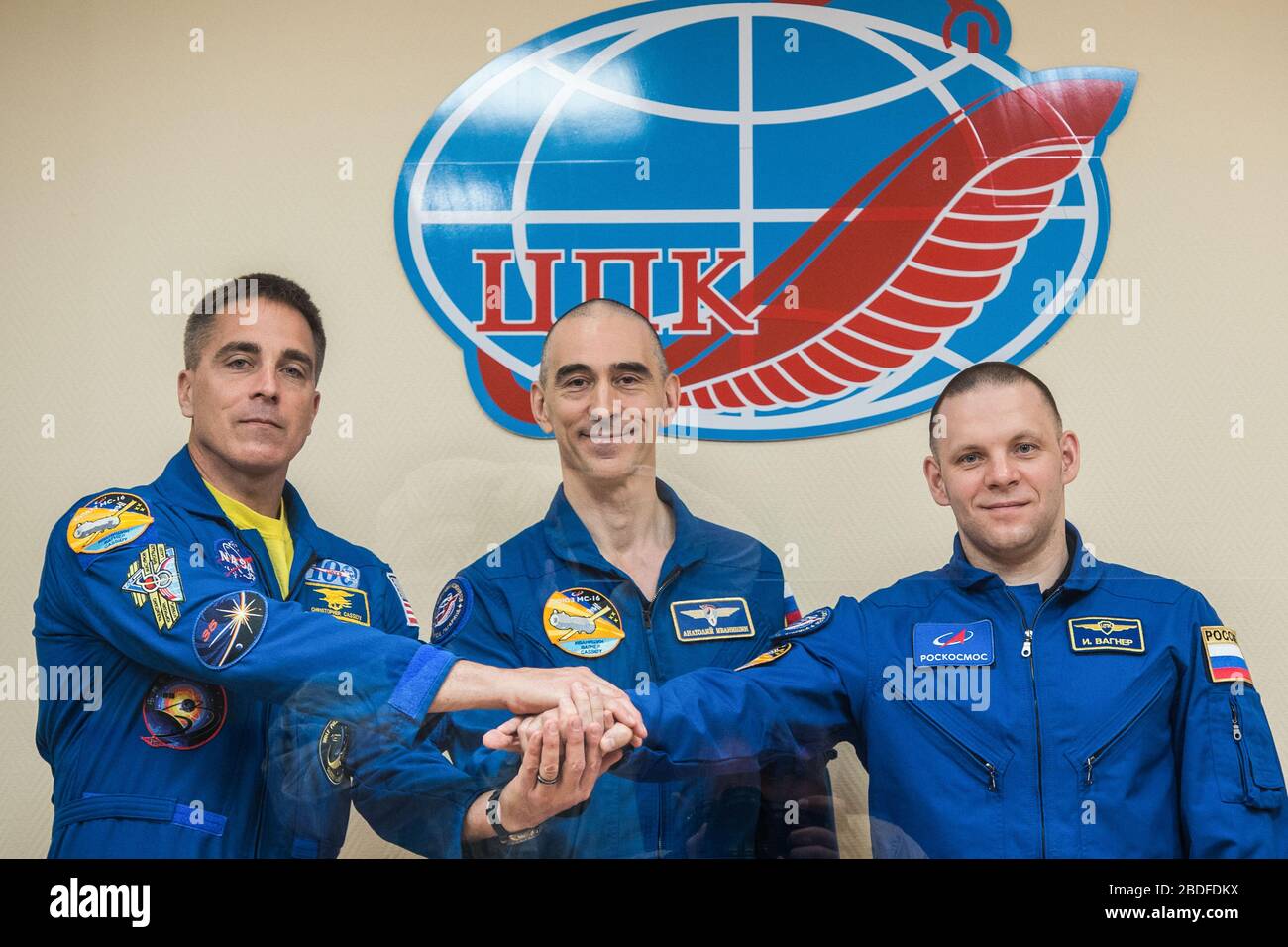 BAIKONUR, KAZAKHSTAN - 08 April 2020 - At the Cosmonaut Hotel crew ...