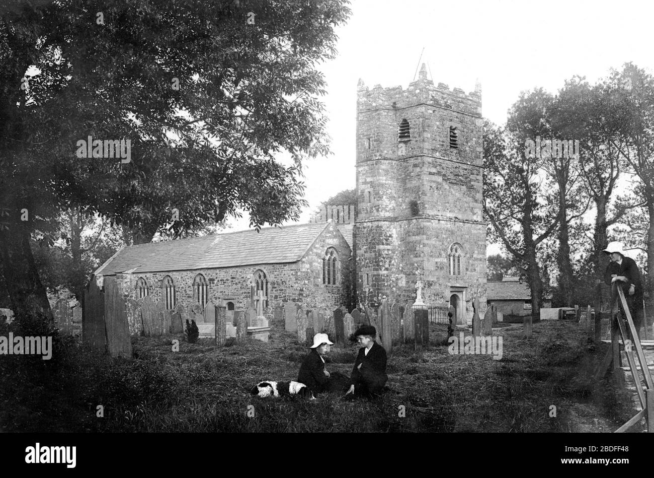 St Teath, the Church 1906 Stock Photo - Alamy